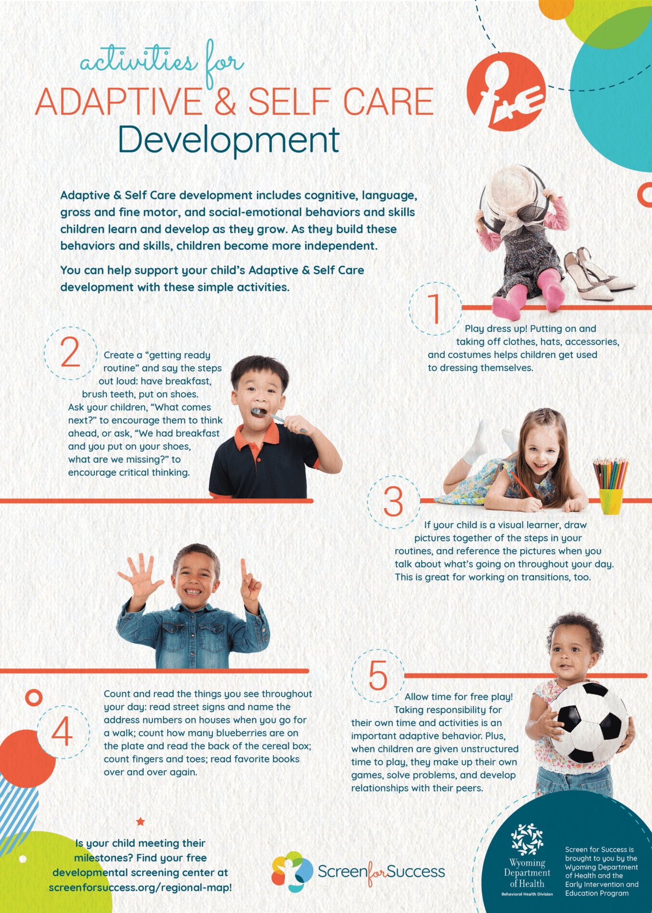 Activities for Adaptive & Self Care Development | One Before Two